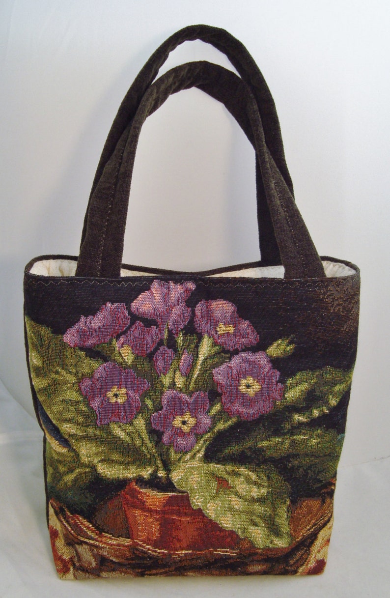 Handcrafted Tapestry Tote Bag Fully-lined W/three Interior Pockets - Etsy