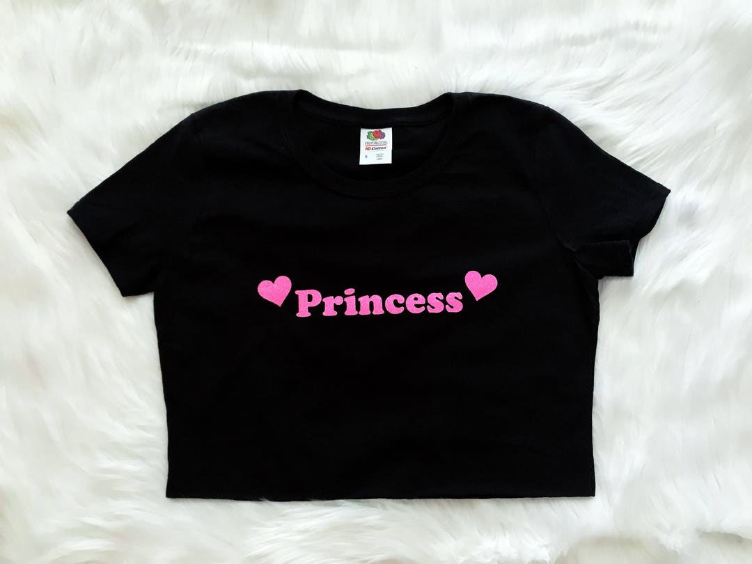 Princess Glitter Pink Women's Crop Shirt Xs-3xl - Etsy
