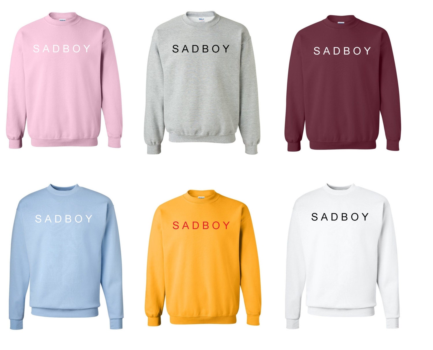 SAD BOY Graphic Print Unisex Sweatshirt - Etsy