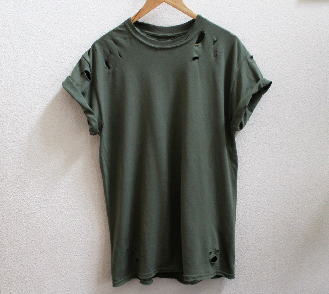Distressed Military Green Unisex Softstyle Shirt S-3XL - Etsy