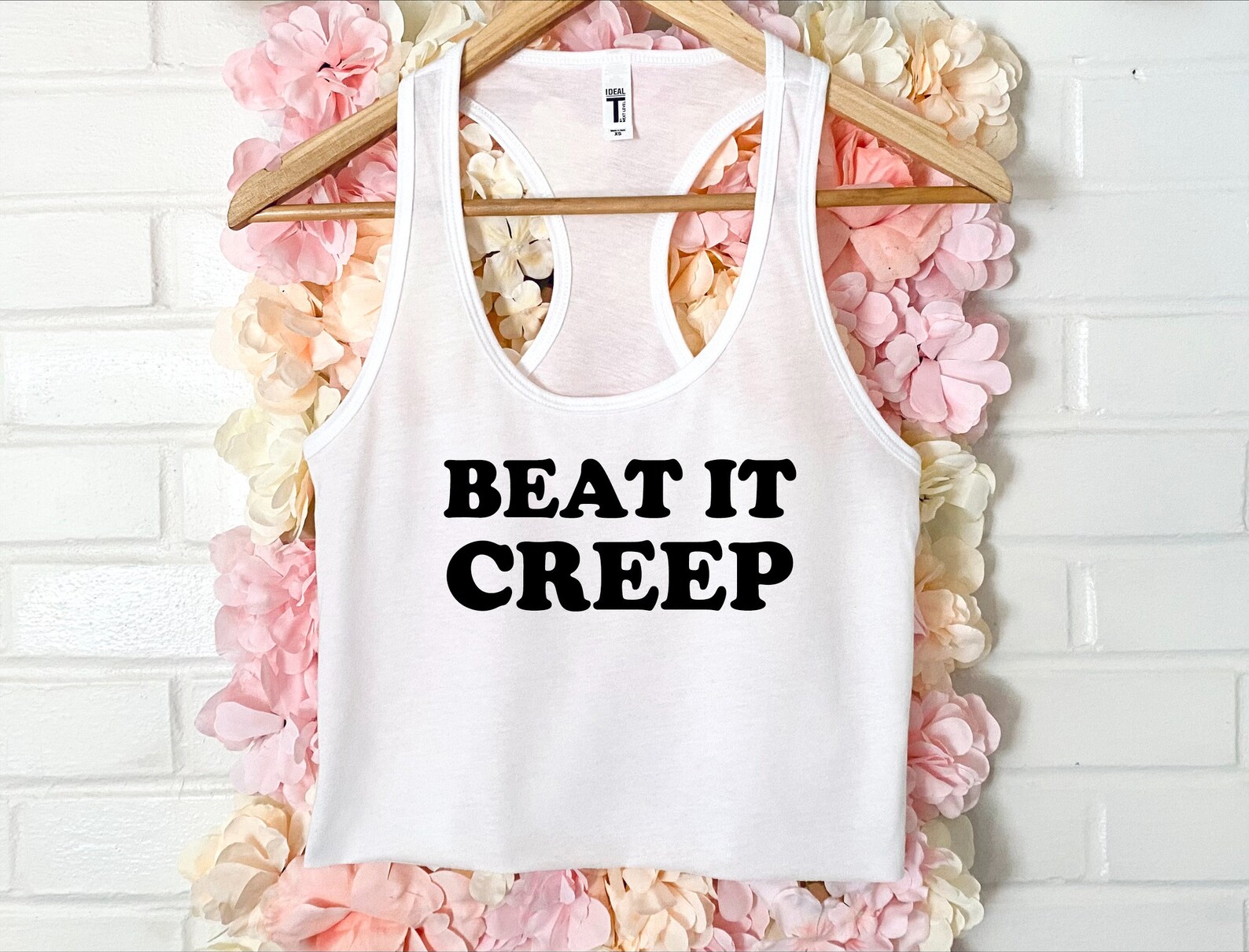 Beat It Creep Crop Tank Xs-2xl - Etsy