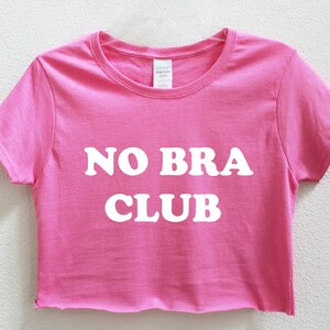 No Bra Club Graphic Print Women's Crop Shirt S-3XL - Etsy