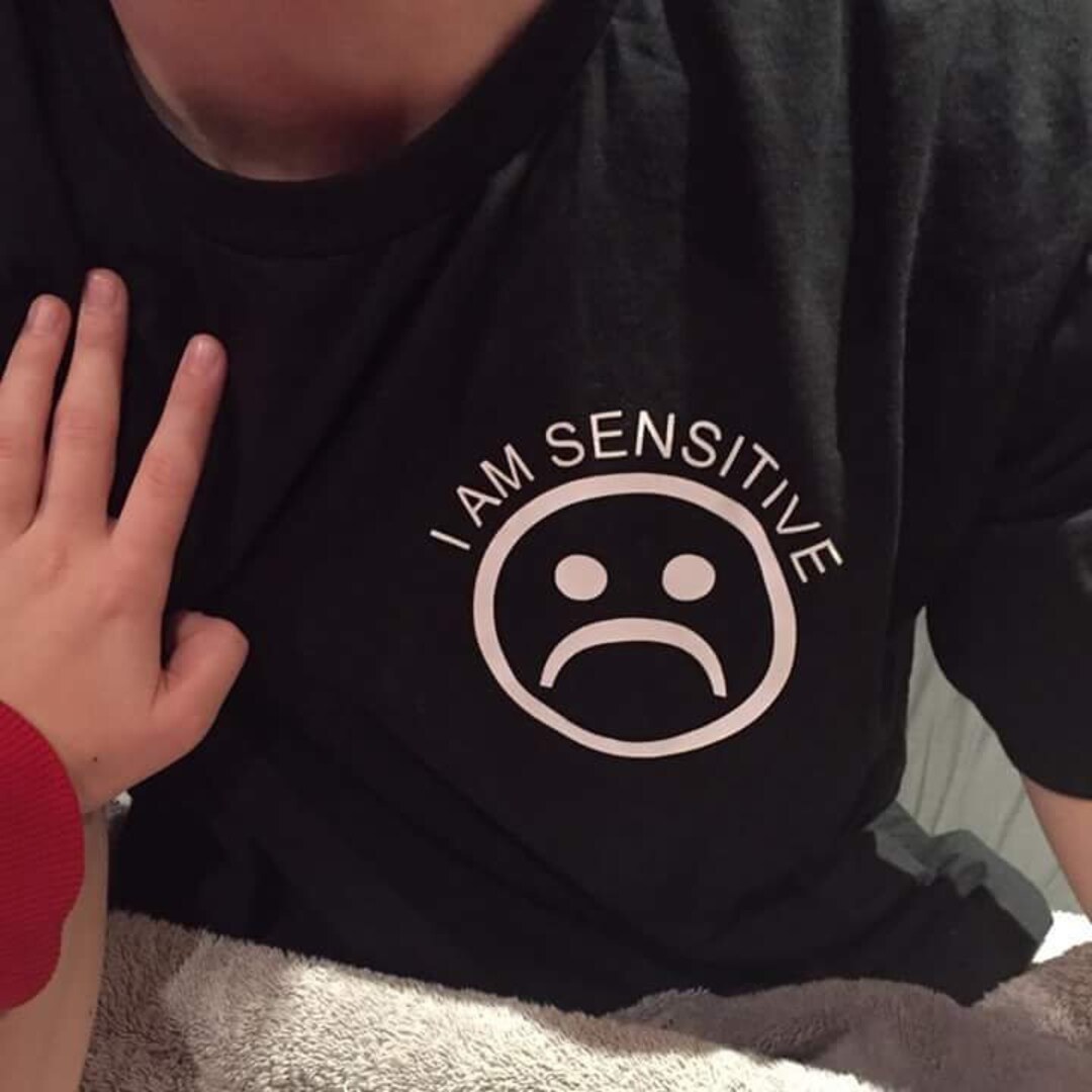 I Am Sensitive Sad Face Graphic Print Unisex Black T-shirt Xs-5xl - Etsy