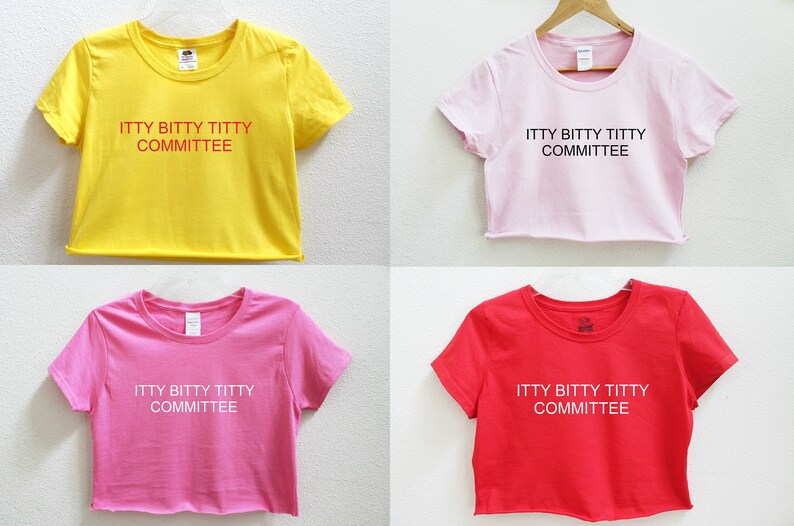 Itty Bitty Titty Committee Womens Crop Shirt Etsy