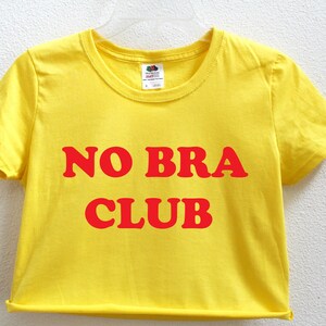 No Bra Club Graphic Print Women's Crop Shirt S-3XL - Etsy