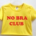 No Bra Club Graphic Print Women's Crop Shirt S-3XL - Etsy