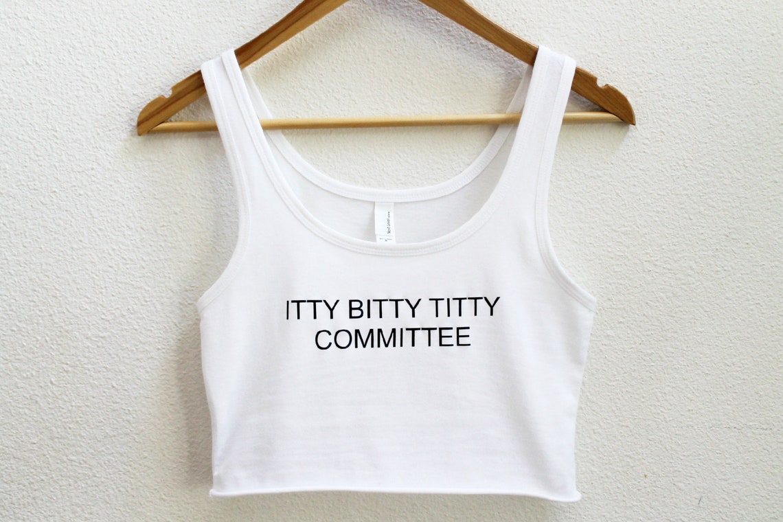 Itty Bitty Titty Committee Women's Crop Tank Xs-2xl | Etsy