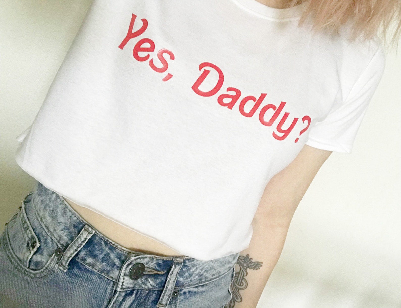 Yes Daddy Graphic Print Womens Crop Shirt Xs 3xl Etsy