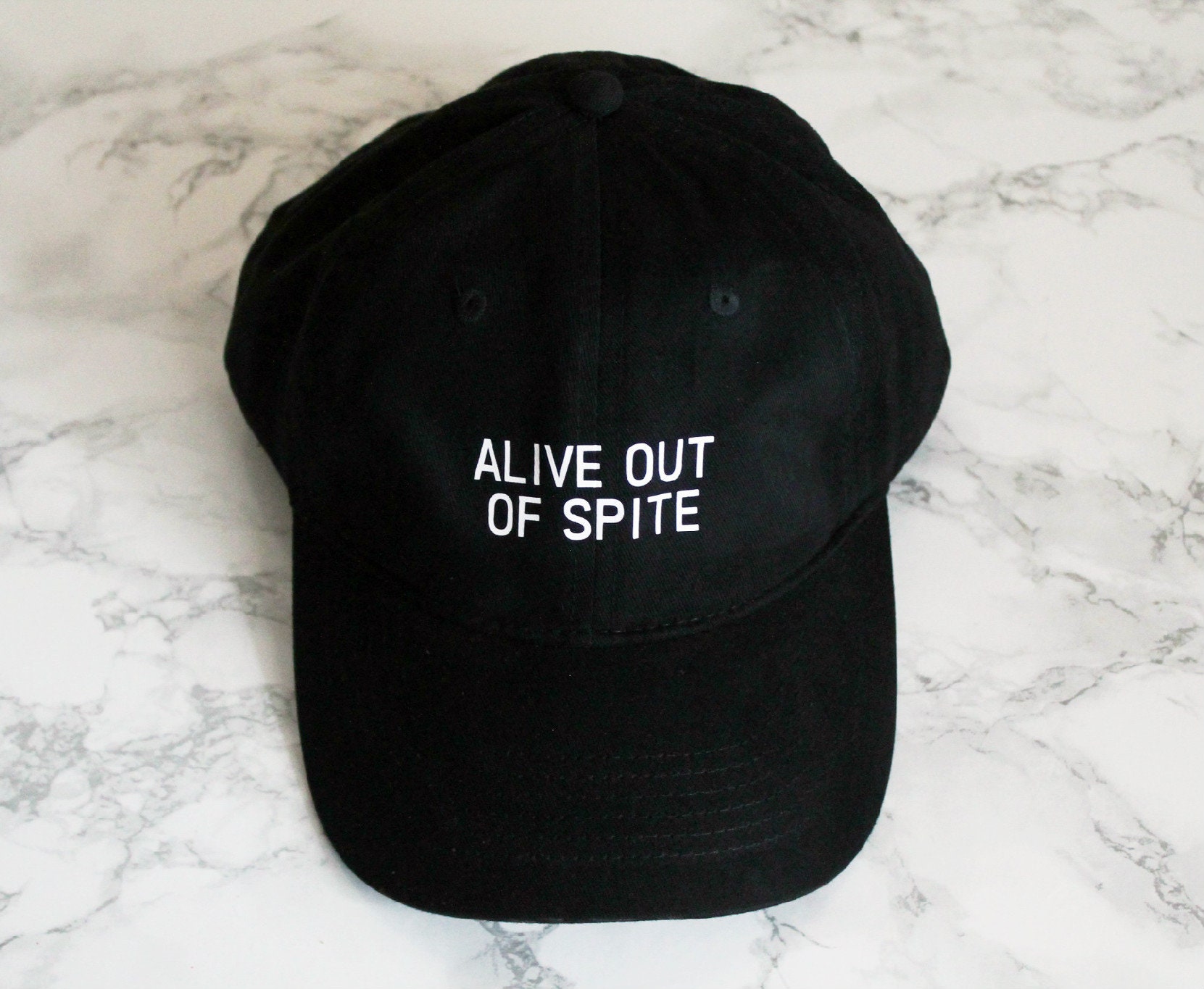 Alive Out of Spite Unstructured Baseball Hat - Etsy UK