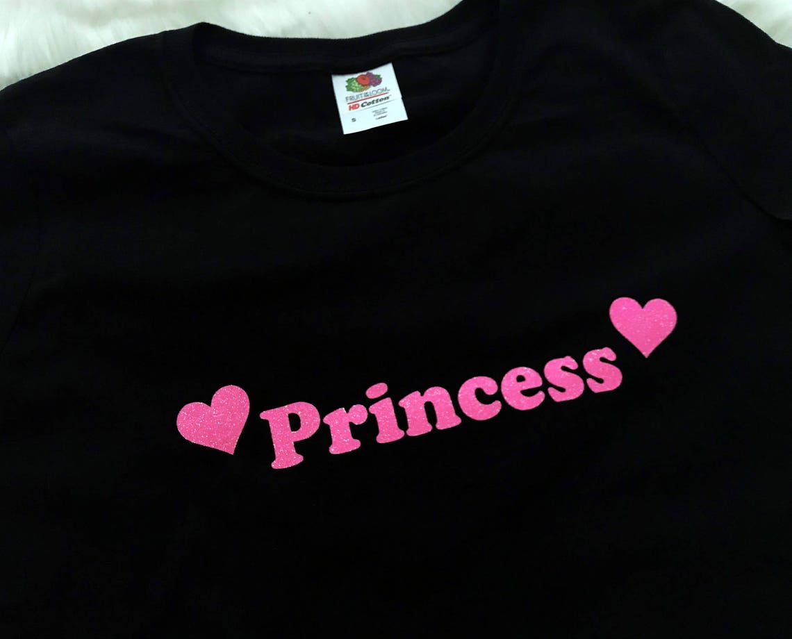 Princess Glitter Pink Women's Crop Shirt Xs-3xl - Etsy
