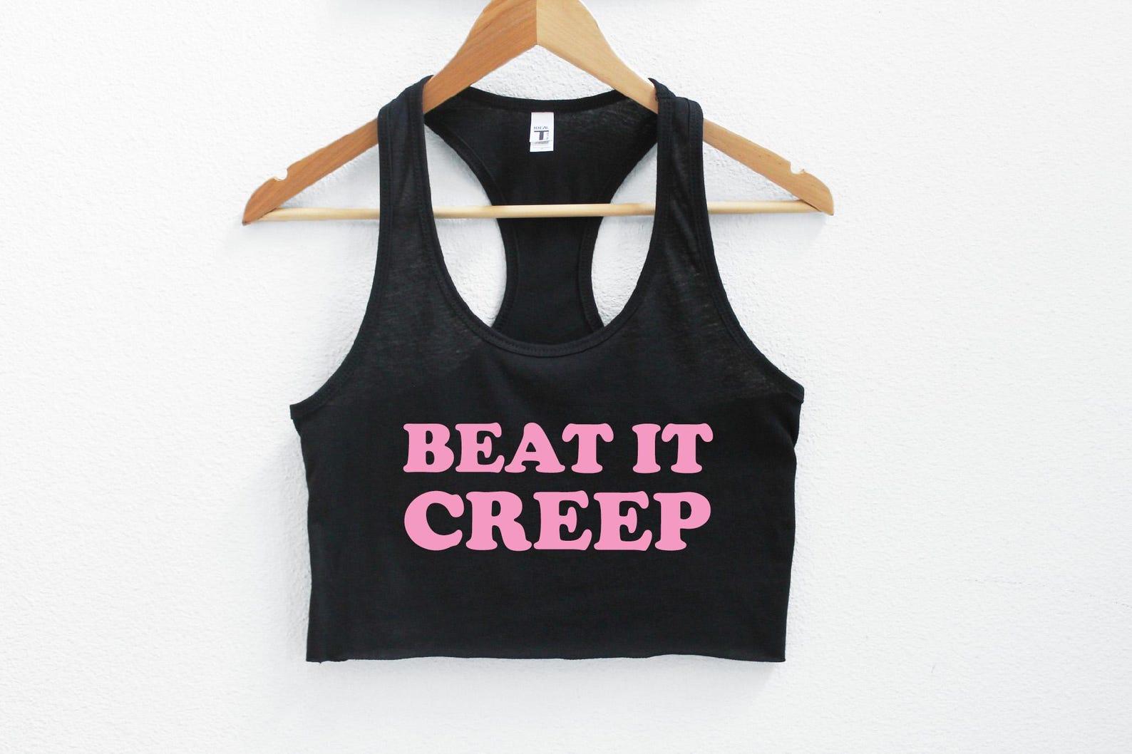 Beat It Creep Crop Tank Xs-2xl - Etsy