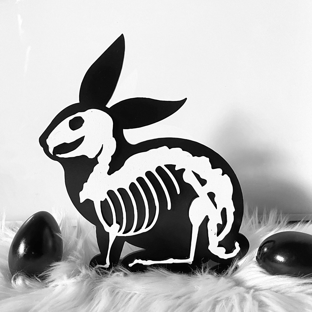 Spooky Easter Bunny Skeleton Decoration - Etsy