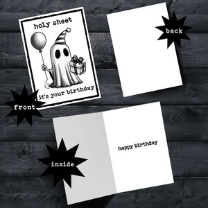 Spooky Birthday Ghost Haunted Birthday Card Halloween - Etsy