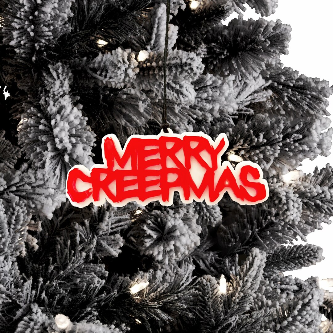 Merry Creepmas Acrylic Spooky Ornament - Etsy