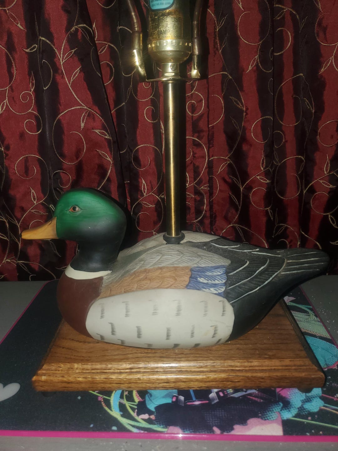 Vintage Ceramic Mallard Duck Working Lamp - Etsy