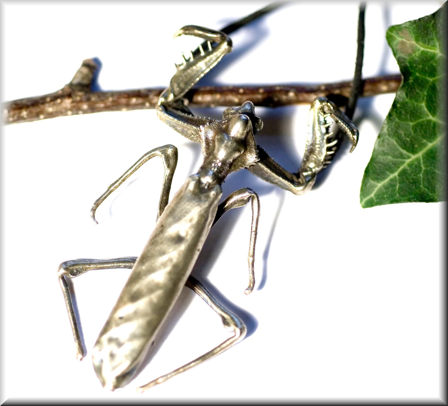 Pendant Mantis made of sterling silver praying | Etsy