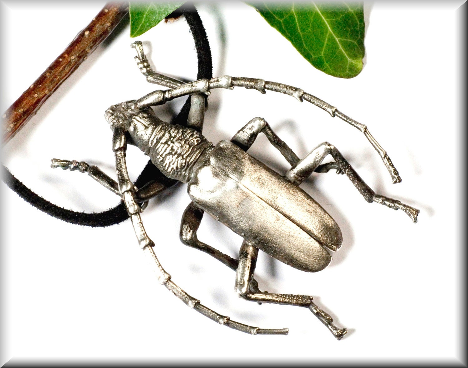 Pendant "long Horned Beetle, Big" Made of 925 Silver - Etsy
