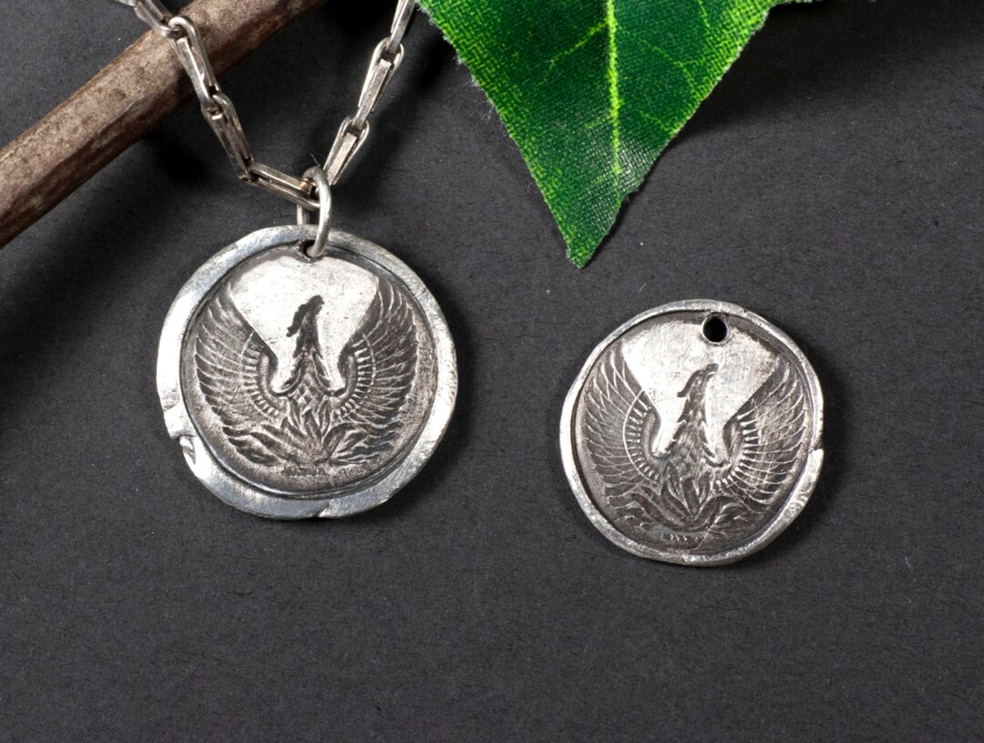 Pendant, Phoenix Large, 925 Silver, Lucky Charm, Talisman, Bird, Flame ...
