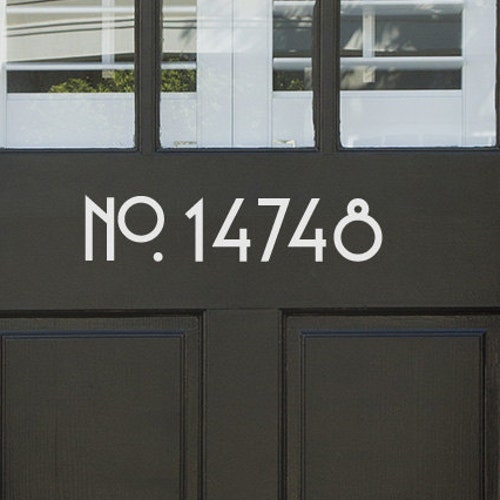 Vertical Vinyl Door Numbers Craftsman Style Door Number - Etsy