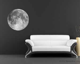 Large Full Moon High Resolution Print Wall Decal lunar | Etsy