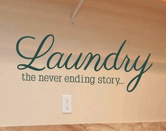 Laundry Room Removable Vinyl Wall Decal Laundry room decals | Etsy