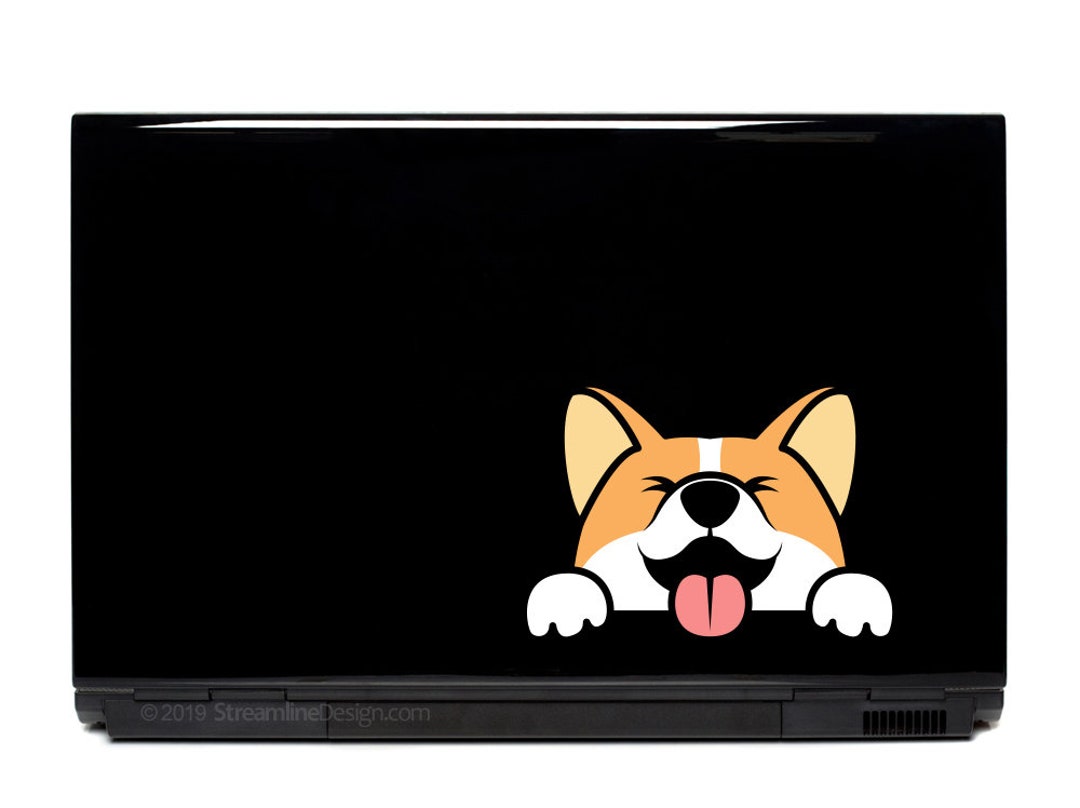 Cute Corgi Laptop Decal | FREE SHIPPING Dog Lover Stocking Stuffer ...