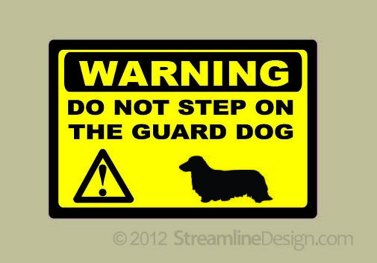 Dachshund Guard Dog Warning Sticker Laptop Decal Dachshund - Etsy