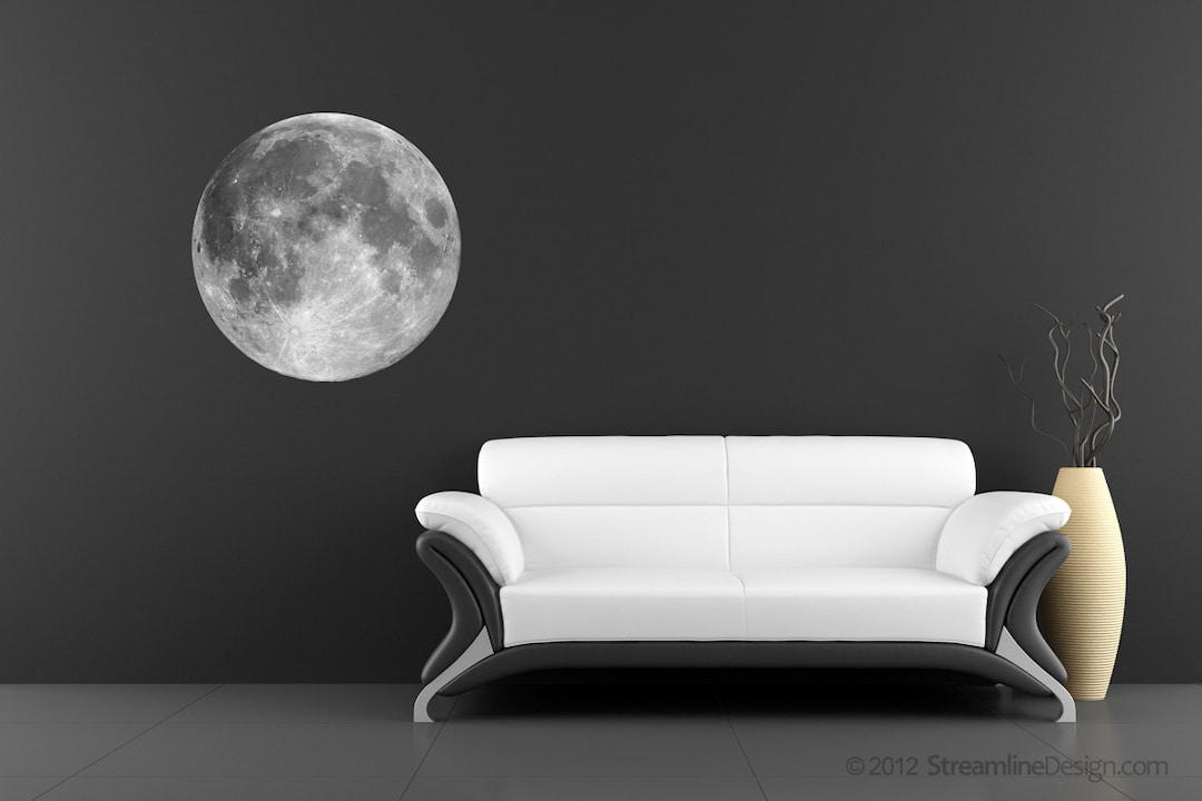 Extra Large Full Moon High Resolution Print Wall Decal | Nursery Wall ...
