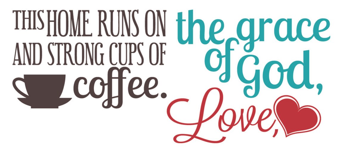 God Love and Coffee Wall Decal Coffee Wall Decal Coffe - Etsy
