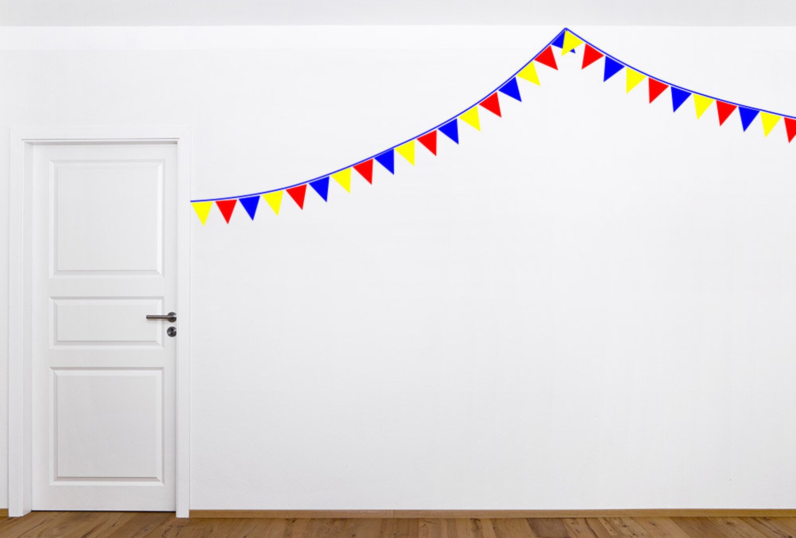 Tri Color Banner Flags Wall Decals Kids Room Wall Stickers - Etsy