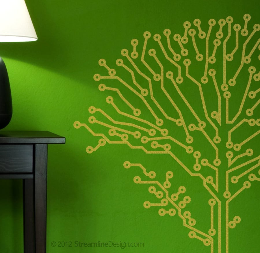 Circuit Tree Removable Wall Decal Geekery Wall Decal - Etsy
