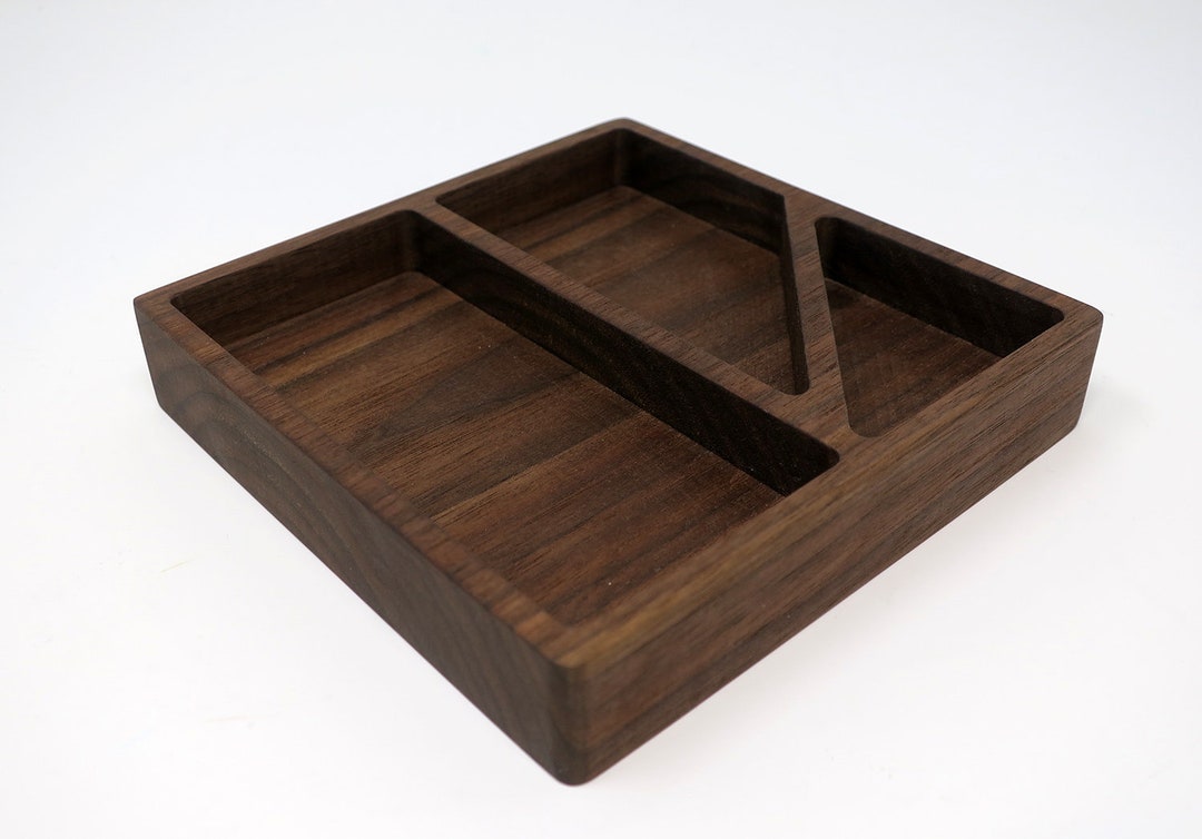 Walnut Tray Desk Organizer Memory Box Jewelry Tray Trinket Box Natural ...