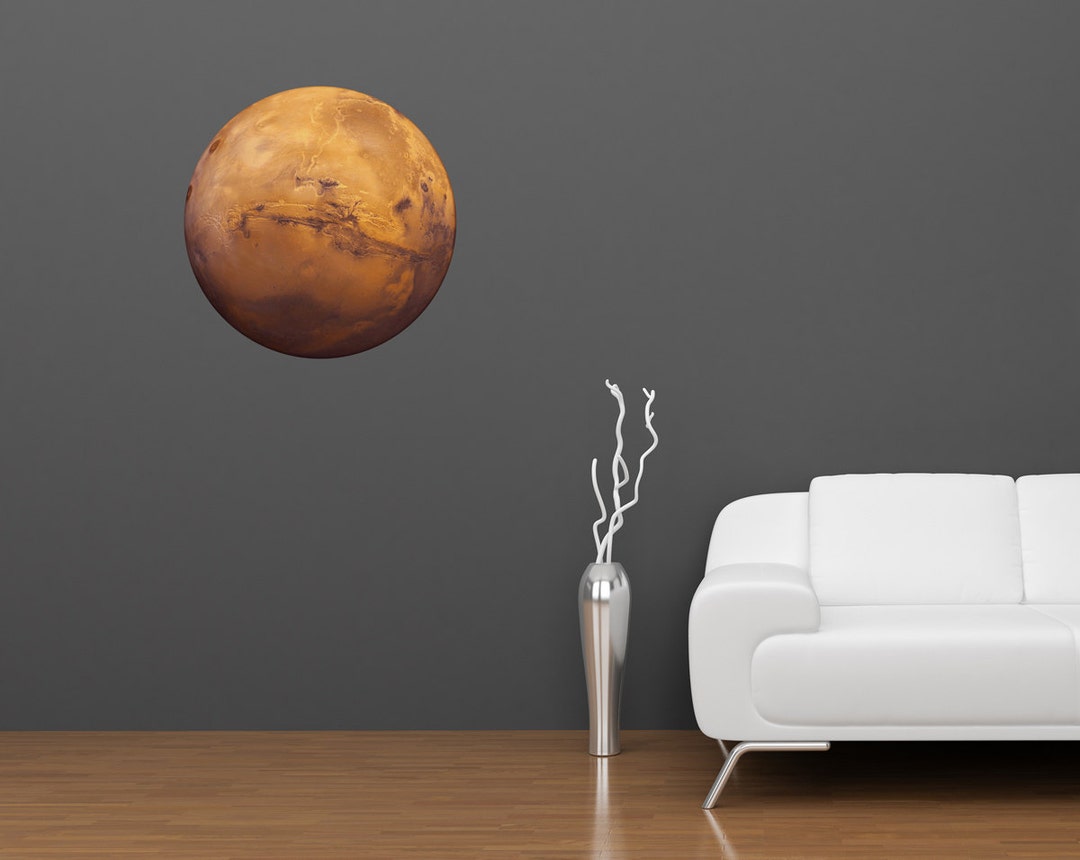 Planet Mars Wall Decal: Large Astronomy Space Sticker - Etsy