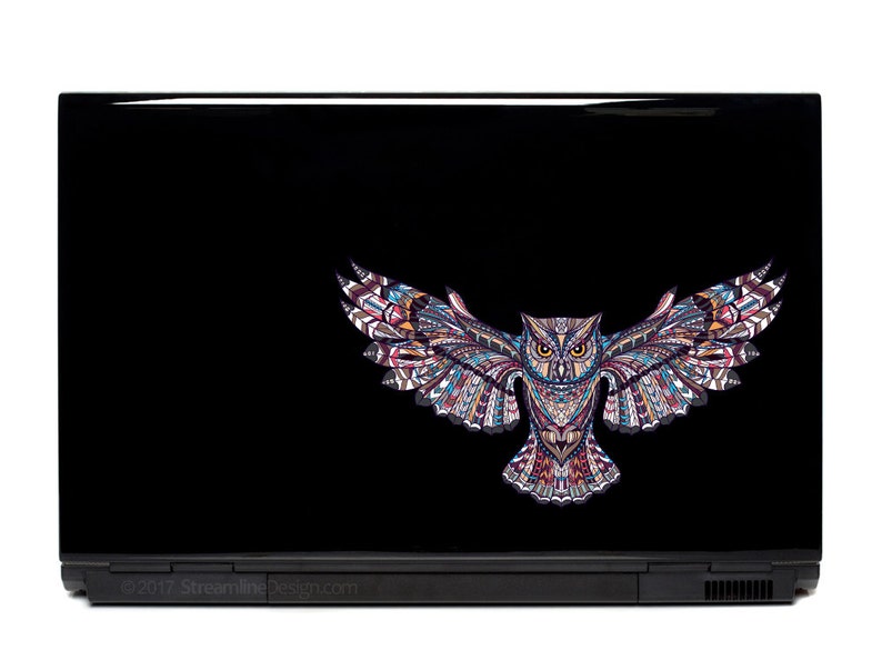 Flying Owl Vinyl Decal Laptop Decal Macbook Decal Owl Decal - Etsy