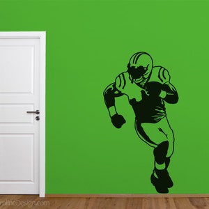 Life Size Football Player Wall Decal: Sports Theme Vinyl Sticker - Etsy
