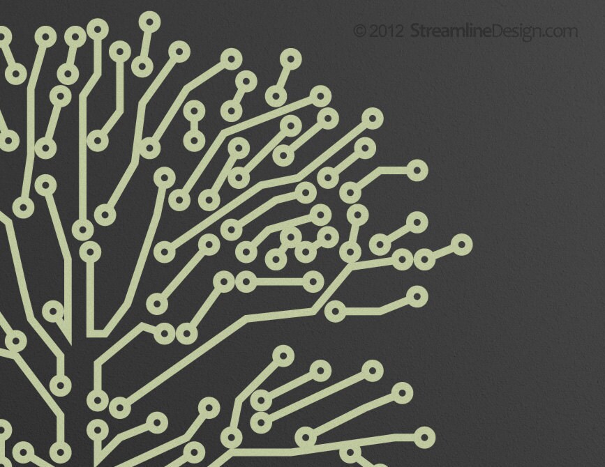 Circuit Tree Removable Wall Decal Geekery Wall Decal - Etsy