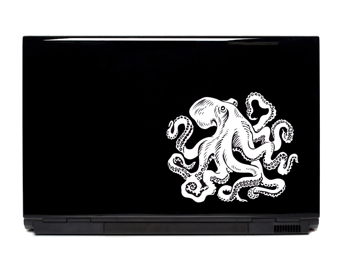 Giant Octopus Vinyl Laptop Decal FREE SHIPPING Octopus Decor | Etsy