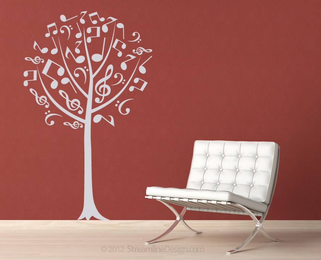 Music Note Tree Vinyl Wall Decal: Music Classroom Decor - Etsy
