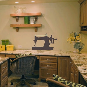 Vintage Sewing Machine Removable Vinyl Wall Decal | Sewing Wall Decal ...