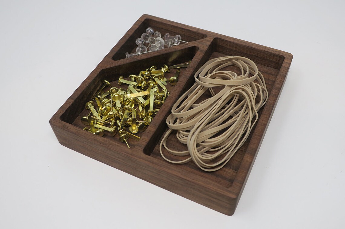 Walnut Tray Desk Organizer Memory Box Jewelry Tray Trinket - Etsy