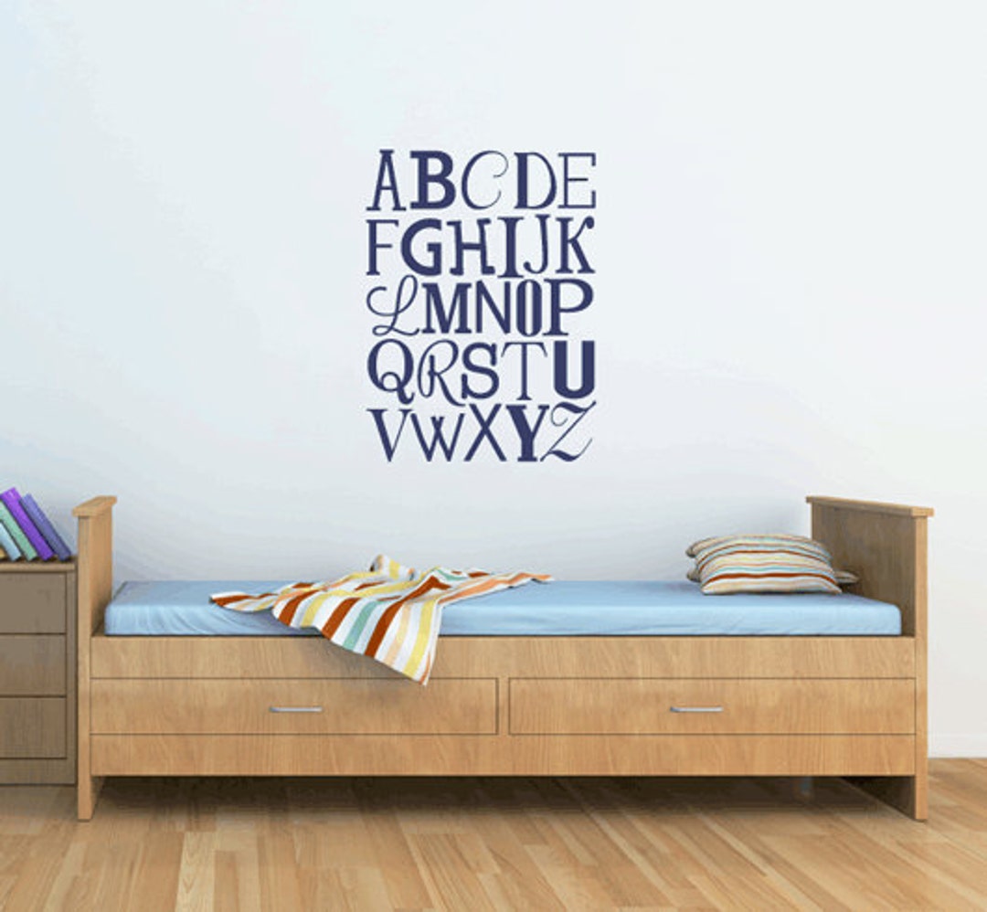 Alphabet Set Removable Wall Decal Abc Wall Decals Alphabet - Etsy