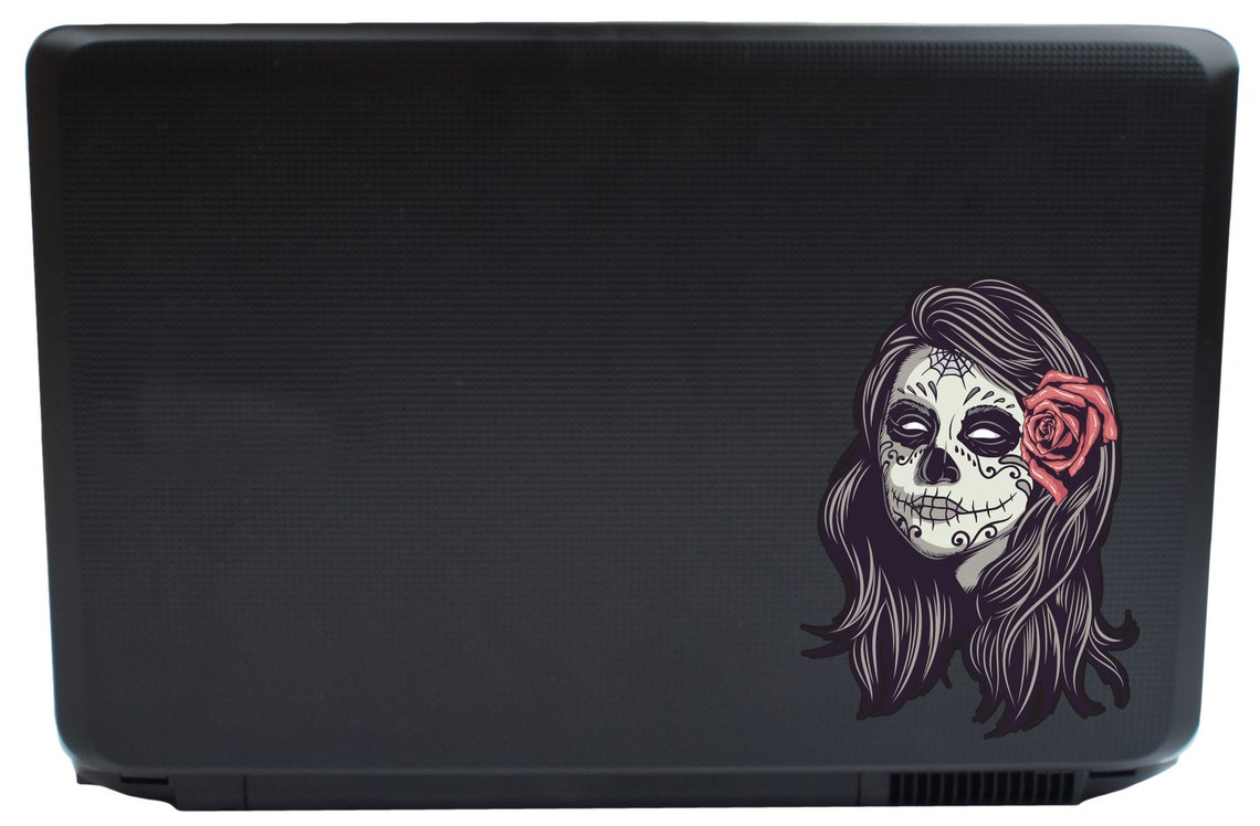 Sugar Skull Girl Laptop Decal | Skull Sticker FREE SHIPPING MacBook ...