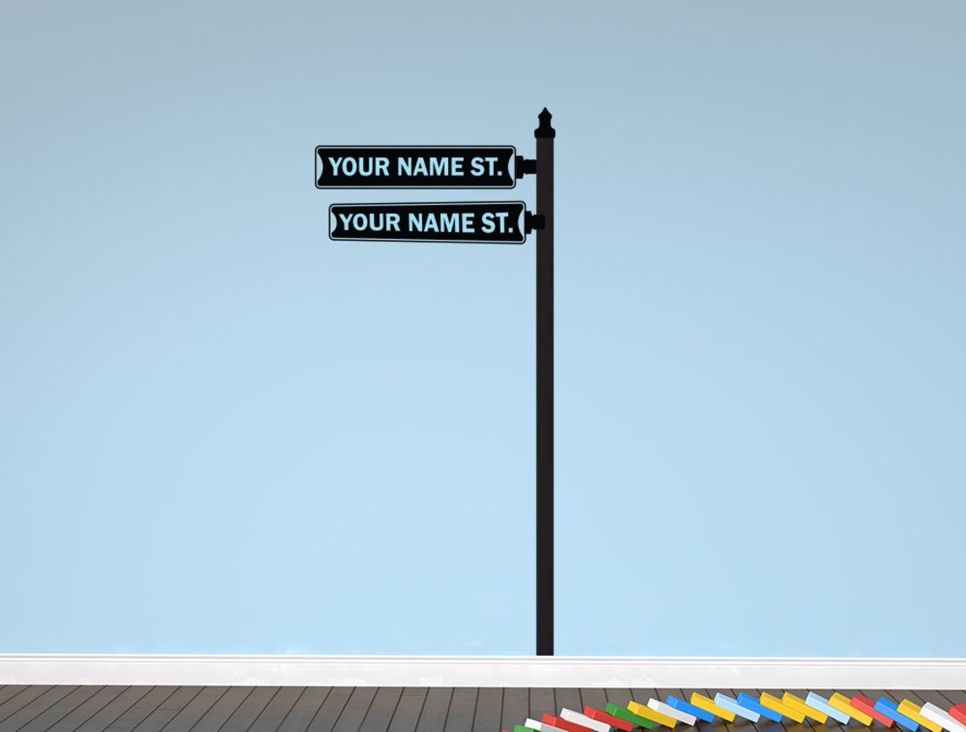 Your Very Own Street Sign Two Names Removable Vinyl Wall Art, Kids Room ...
