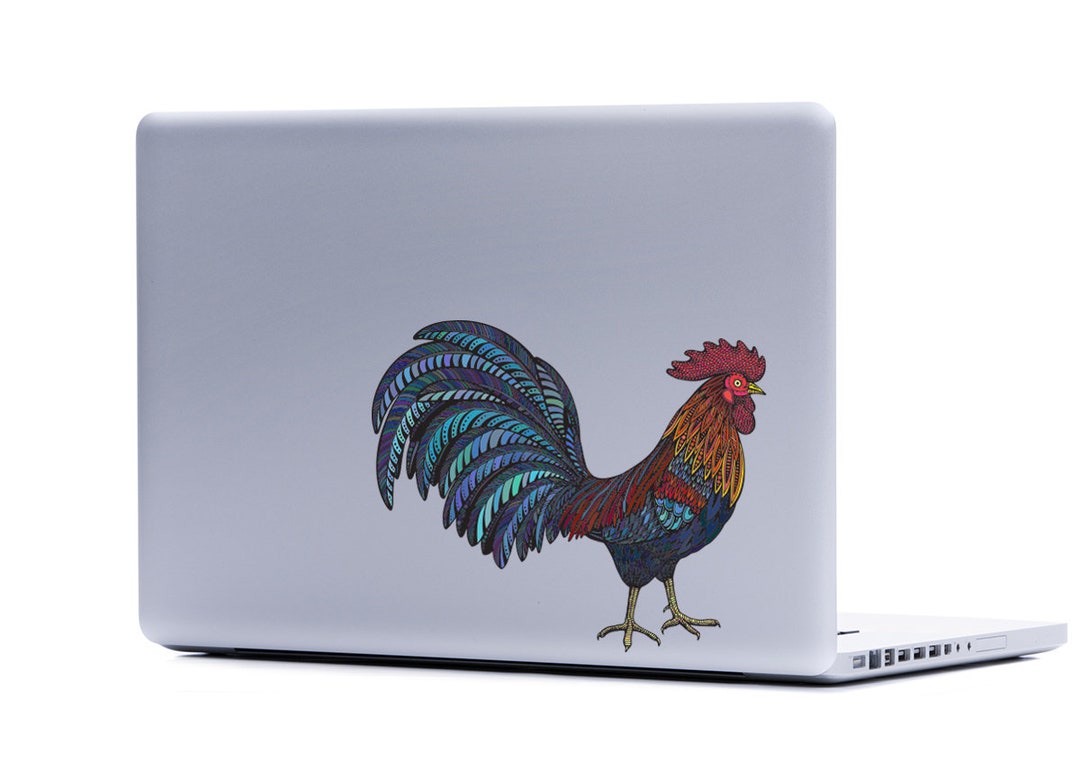 Fancy Rooster Laptop Decal | Rooster Decals Chickens Rooster Sticker ...