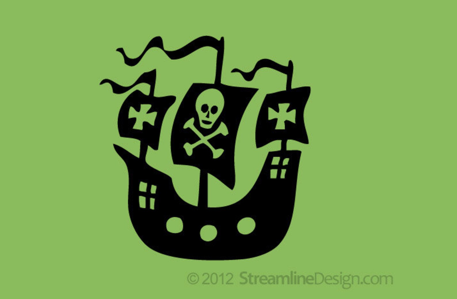 Pirate Ship Wall Decal pirates pirate ship decal pirates | Etsy