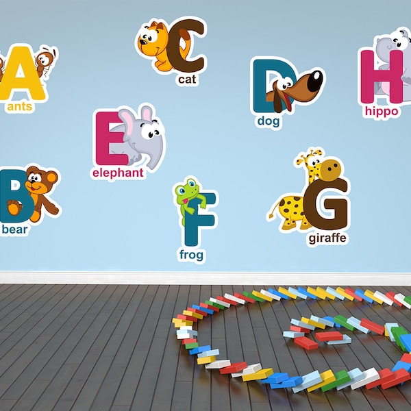 Alphabet Wall Decal - Etsy