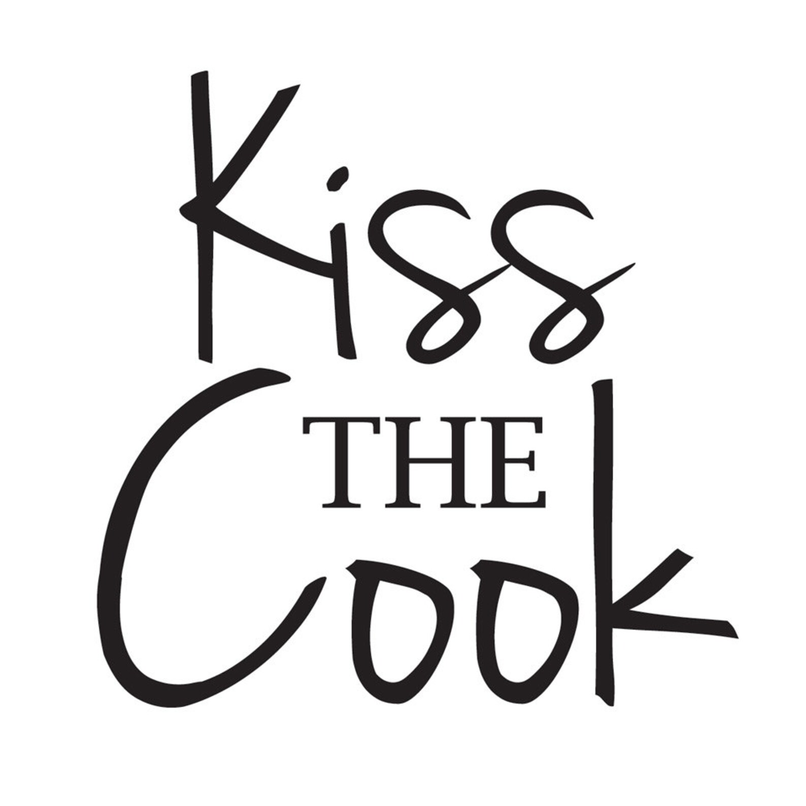 Kiss the Cook Removable Wall Vinyl Kitchen Wall Sticker - Etsy
