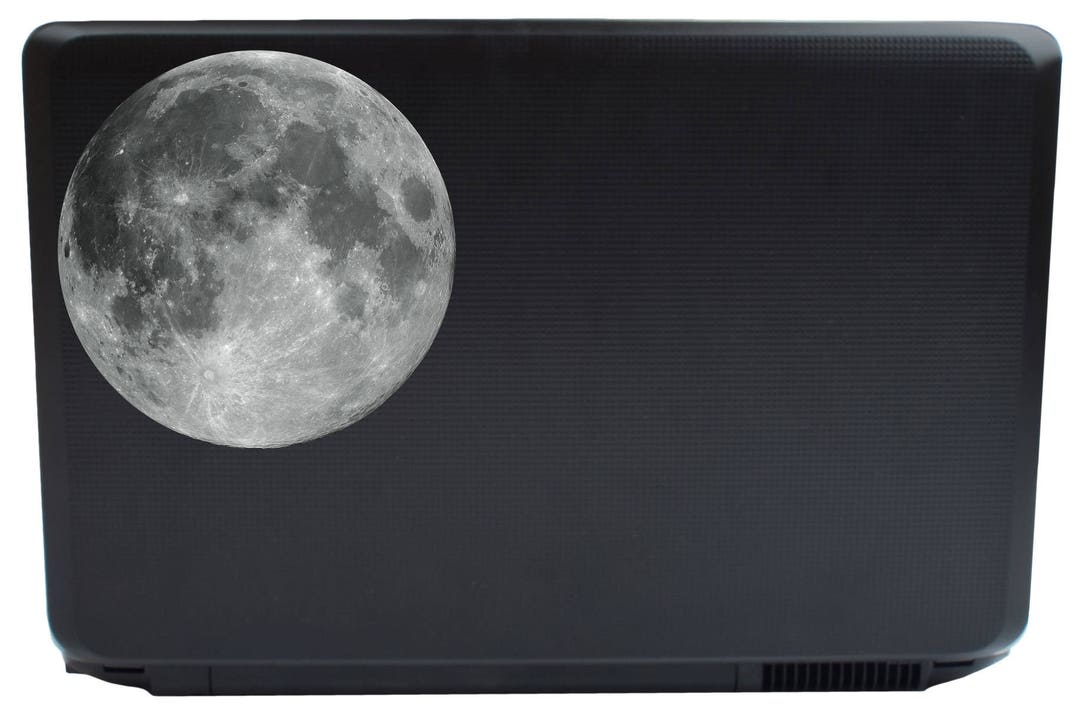 Full Moon Vinyl Laptop Decal | Yeti MacBook Car Window iPhone Tablet ...