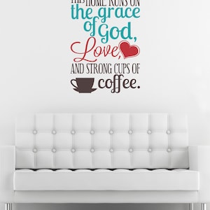 God, Love and Coffee Wall Decal | Coffee Wall Decal Coffe House Kitchen ...