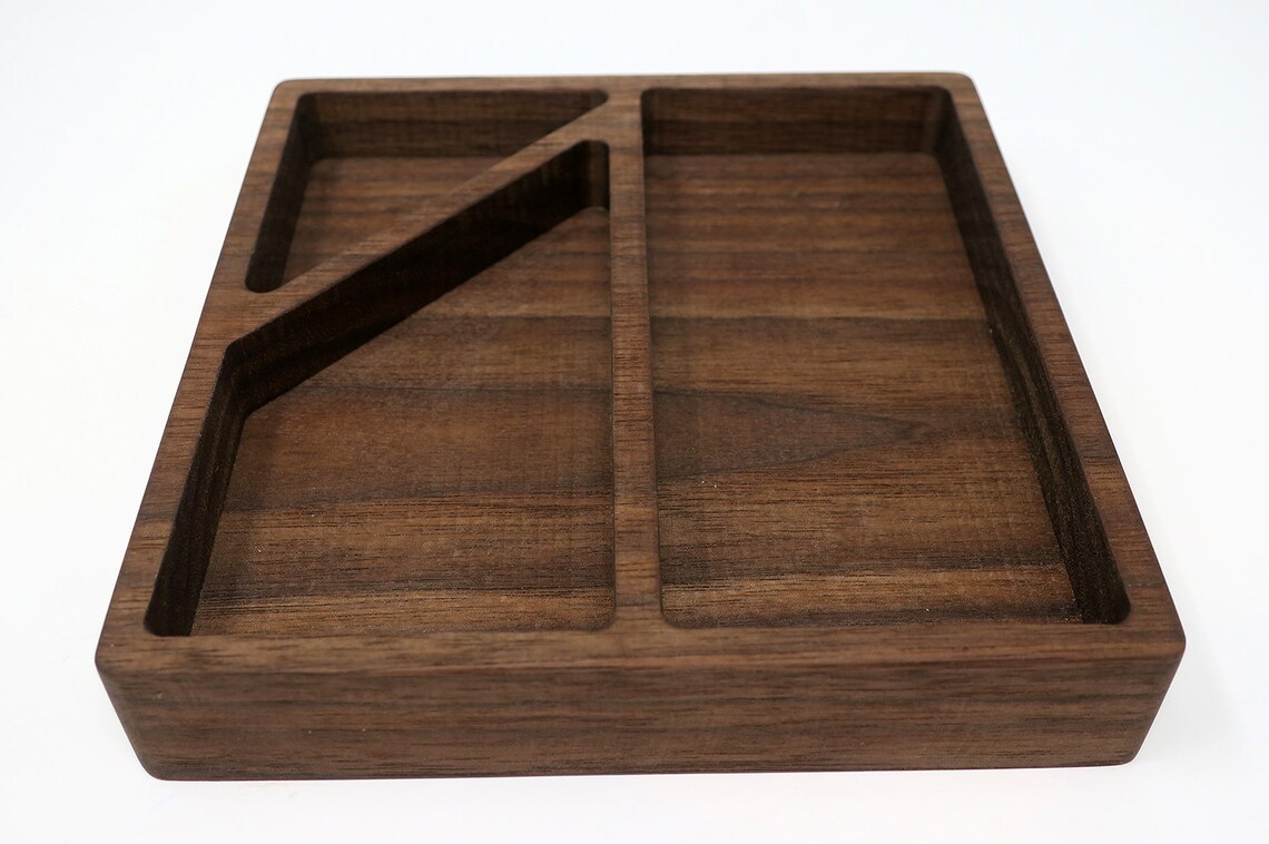 Walnut Tray Desk Organizer Memory Box Jewelry Tray Trinket - Etsy